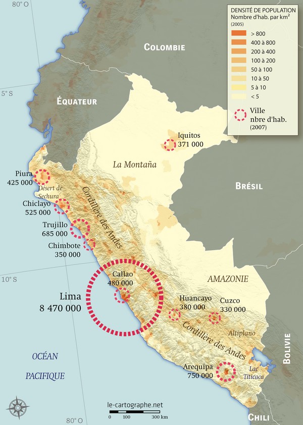 Carte du Pérou » Voyage - Carte - Plan